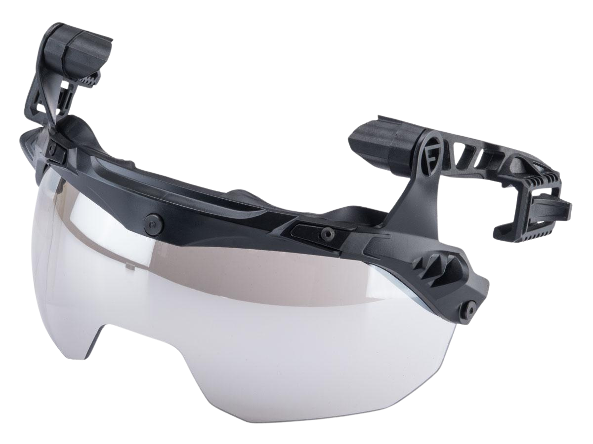 DLP Tactical Heavy-Duty ANSI Rated Visor for Helmet Rail Systems - Pic