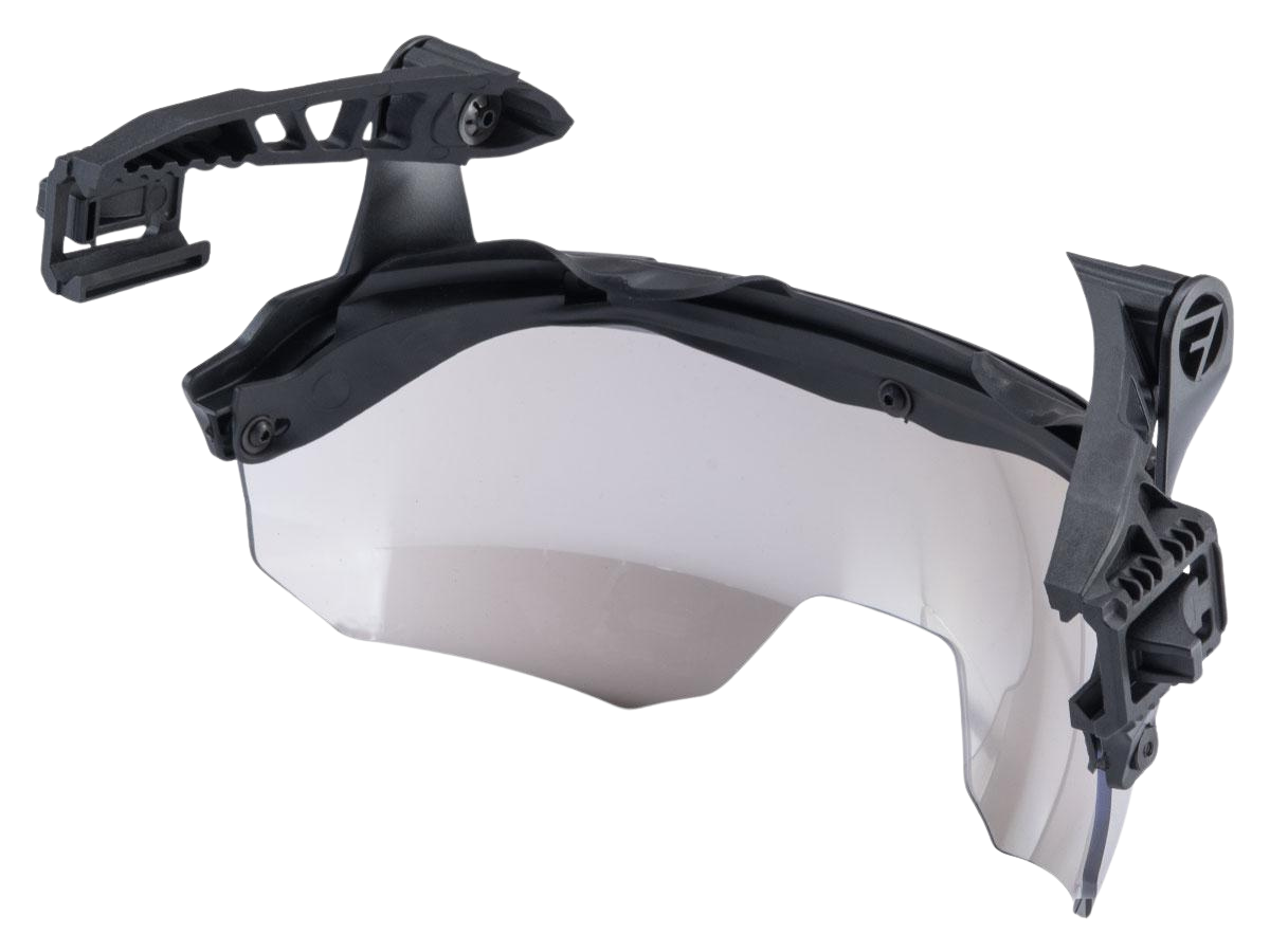 DLP Tactical Heavy-Duty ANSI Rated Visor for Helmet Rail Systems - Pic