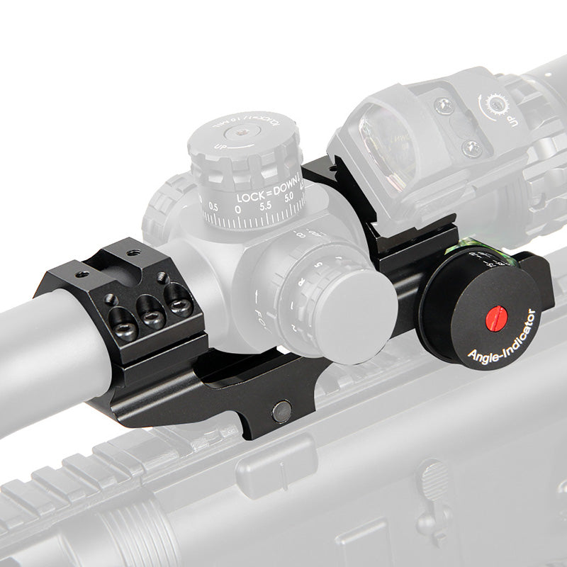 1” / 30mm Picatinny Scope Mount with Angle Indicator, Bubble Level, an ...