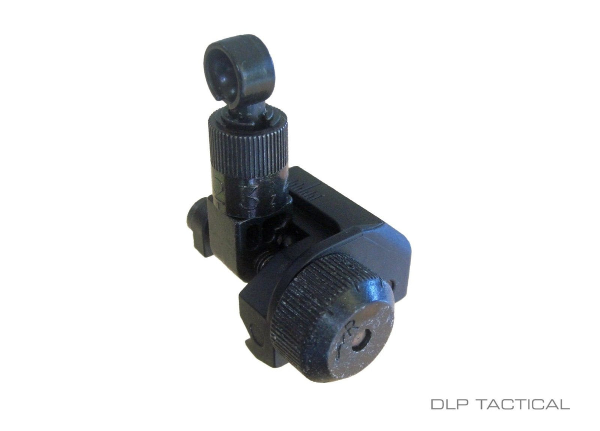 DLP Tactical KAC Style 600M Folding Metal Rear BUIS Iron Sight