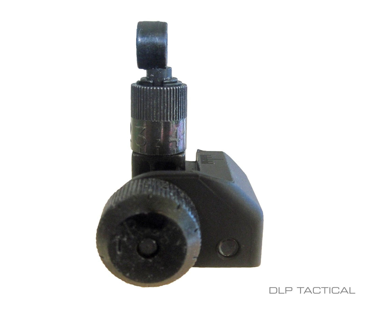 DLP Tactical KAC Style 600M Folding Metal Rear BUIS Iron Sight